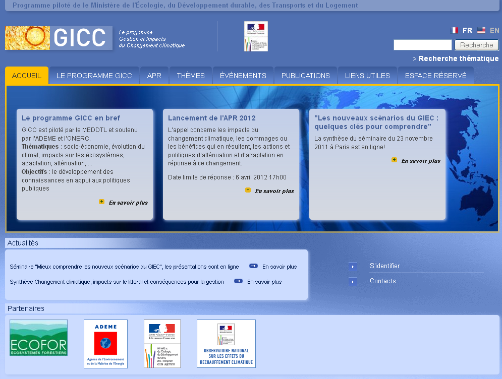 DRIAS, Les futurs du climat - Accompagnement